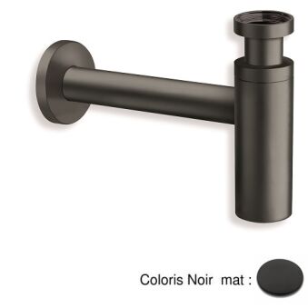 Siphon lavabo droit luxe laiton design 35 cm noir VIDAGE - MS3413 Noir ...